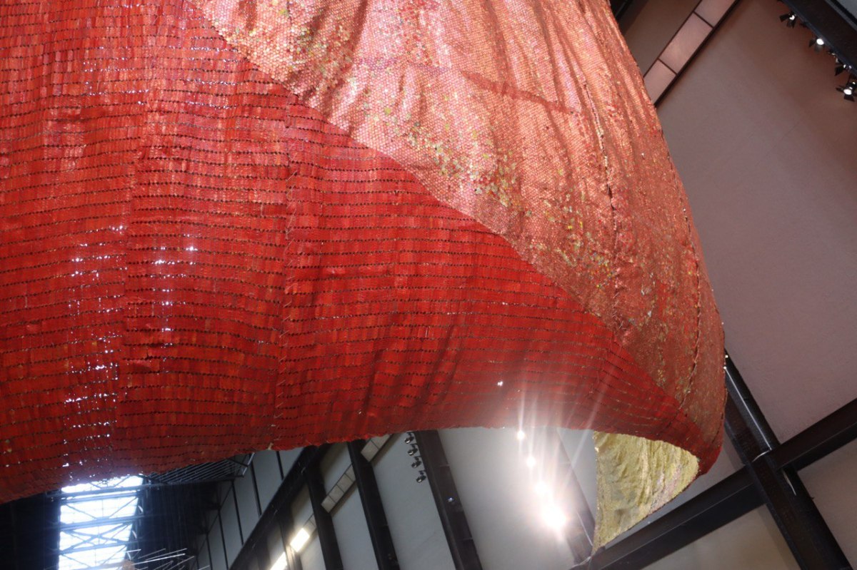El Anatsui – “Behind the Red Moon”